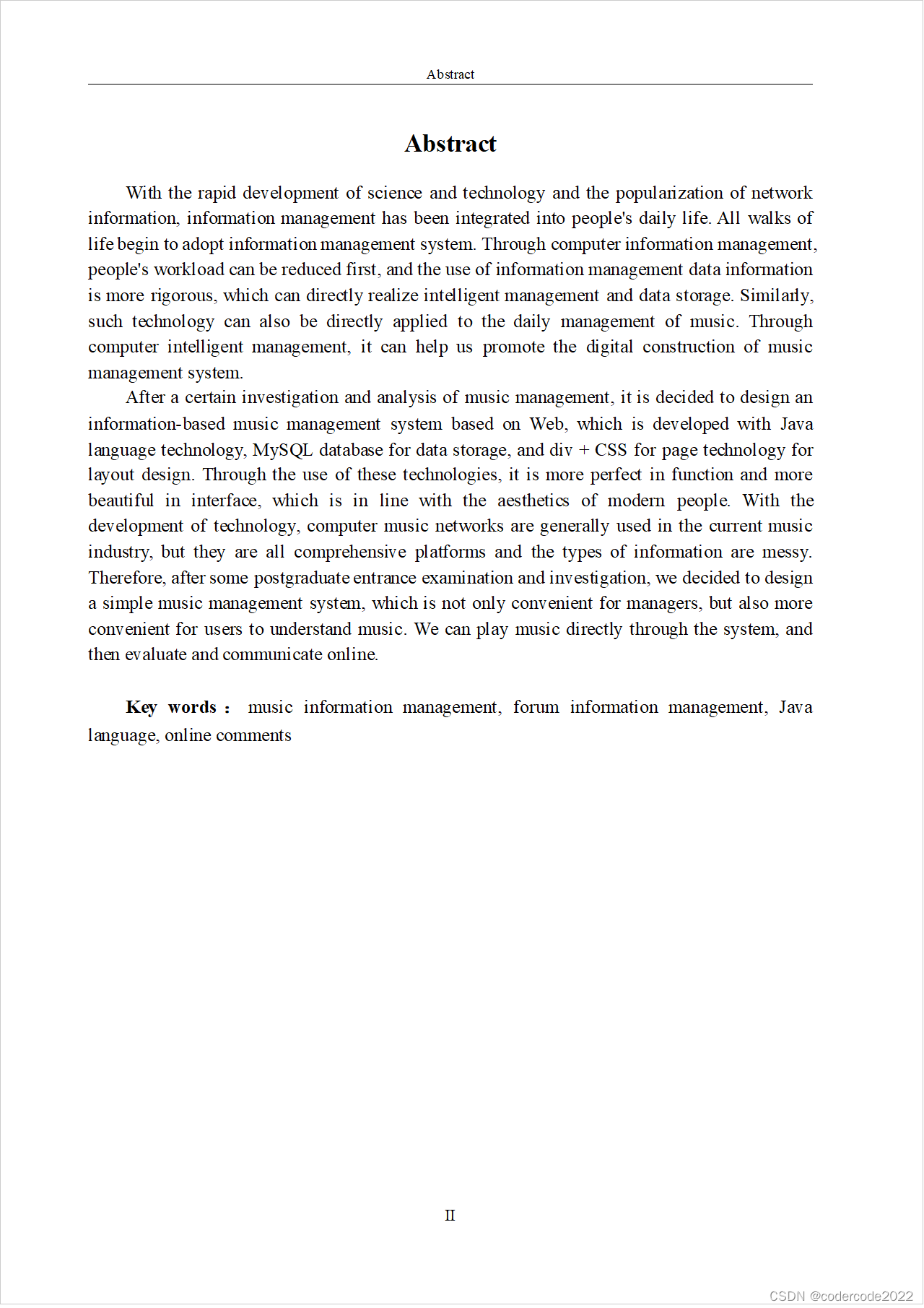 基于web的音乐管理系统的设计与实现-CSDN博客