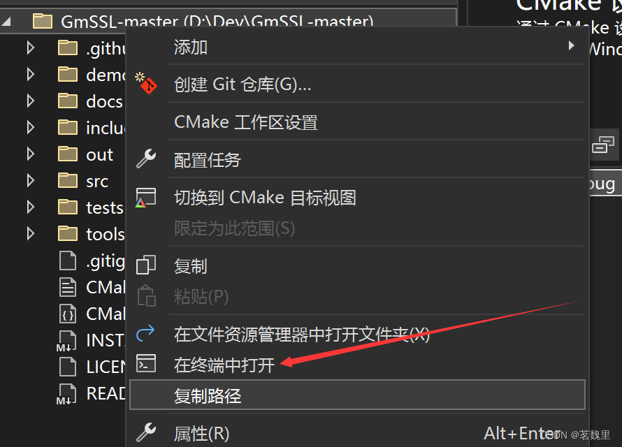 WIN下使用visual studio 2022安装GMSSL命令行工具_visual studio链接gmssl-CSDN博客