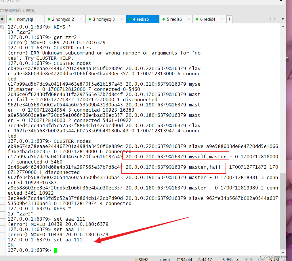 redis-cluster集群_(error) moved 4768-CSDN博客