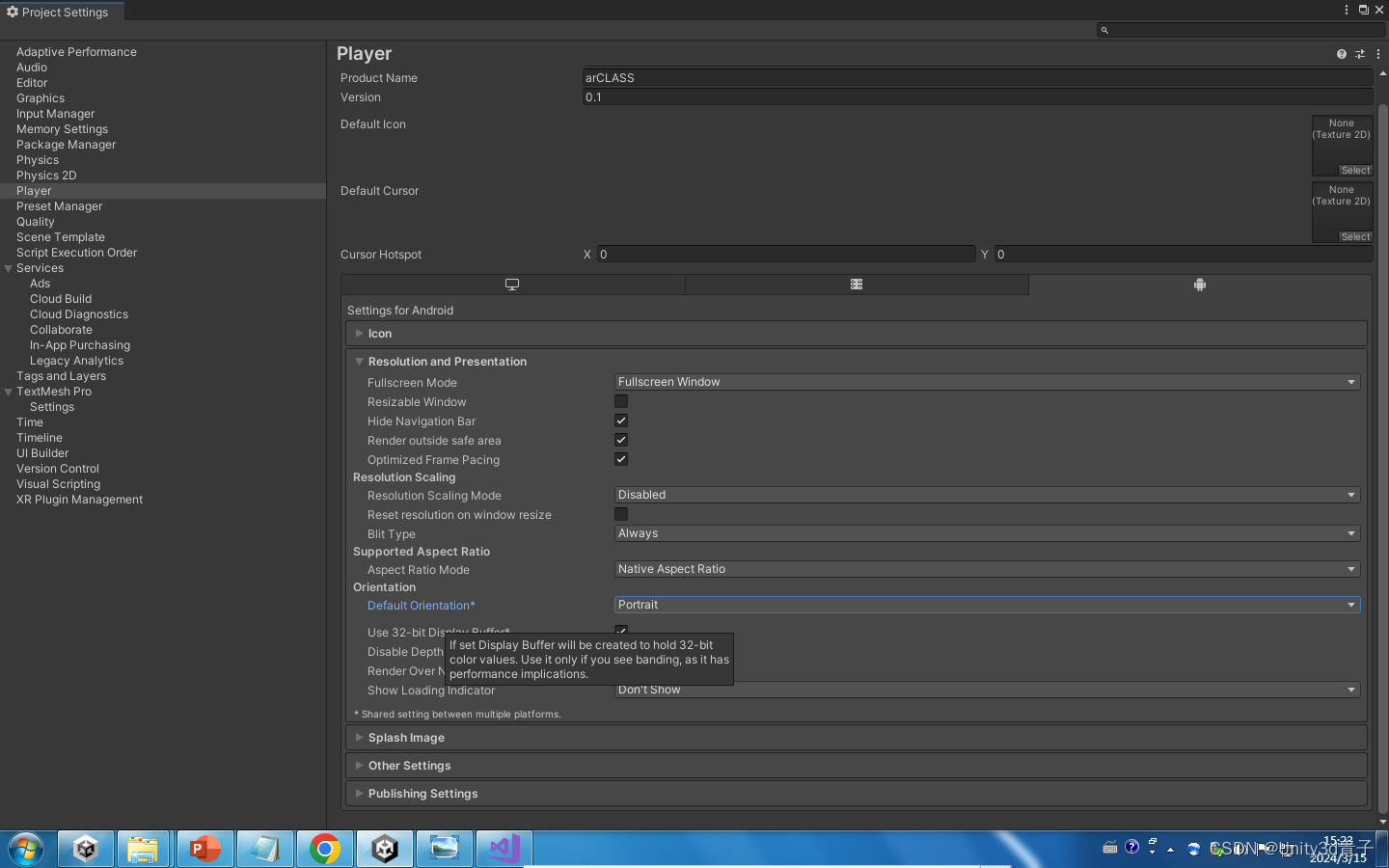 【Unity+Vuforia】AR 发布安卓的设置_unity ar-CSDN博客