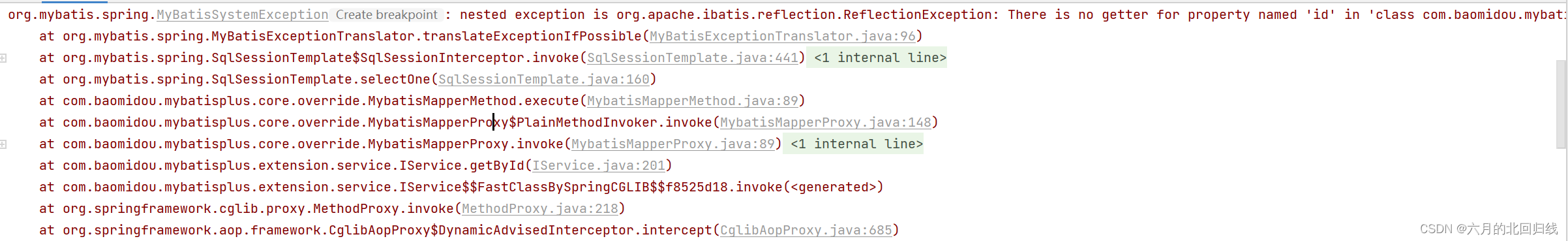 mybatis出现There is no getter for property named ‘Id‘ in ‘class com.baomidou.mybatisplus_there is ...