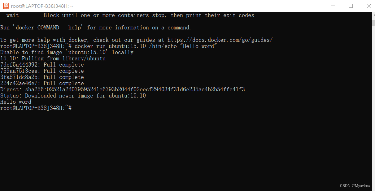Docker Hello World_如何用docker显示输出hello world-CSDN博客