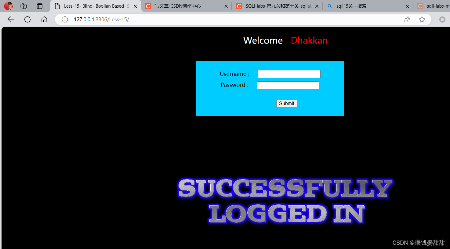 SQLI-labs-第十五关和第十六关_sqlilab第15关-CSDN博客