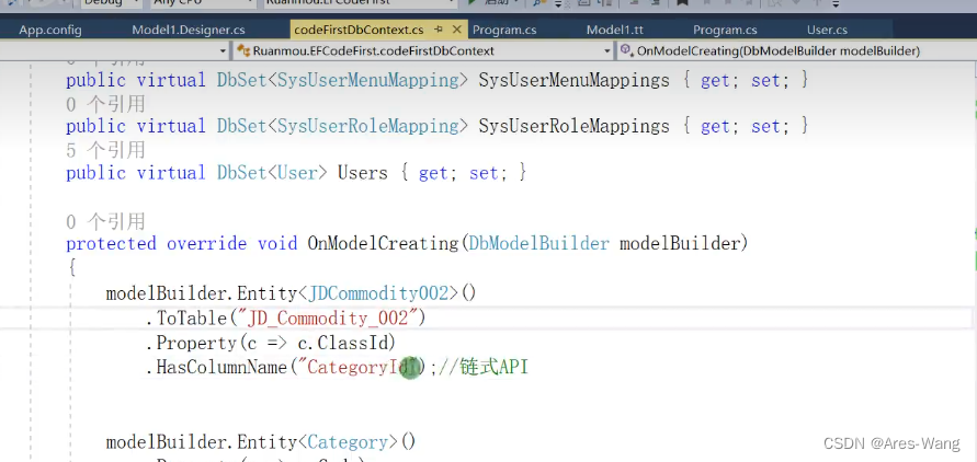 .NET Entity FrameWork EF 总结 ，以及AOP，初始化数据库，EF的配置文件 ,级联删除 加载方式 预先加载 显式加载_database.setinitializer ...