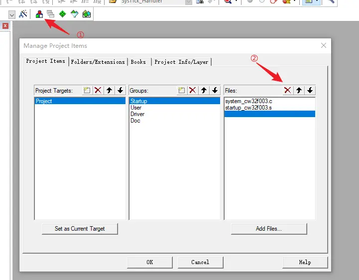 CW32F003E4芯片入门学习：4.工程模板创建(使用例程或模板)_cw32模版-CSDN博客