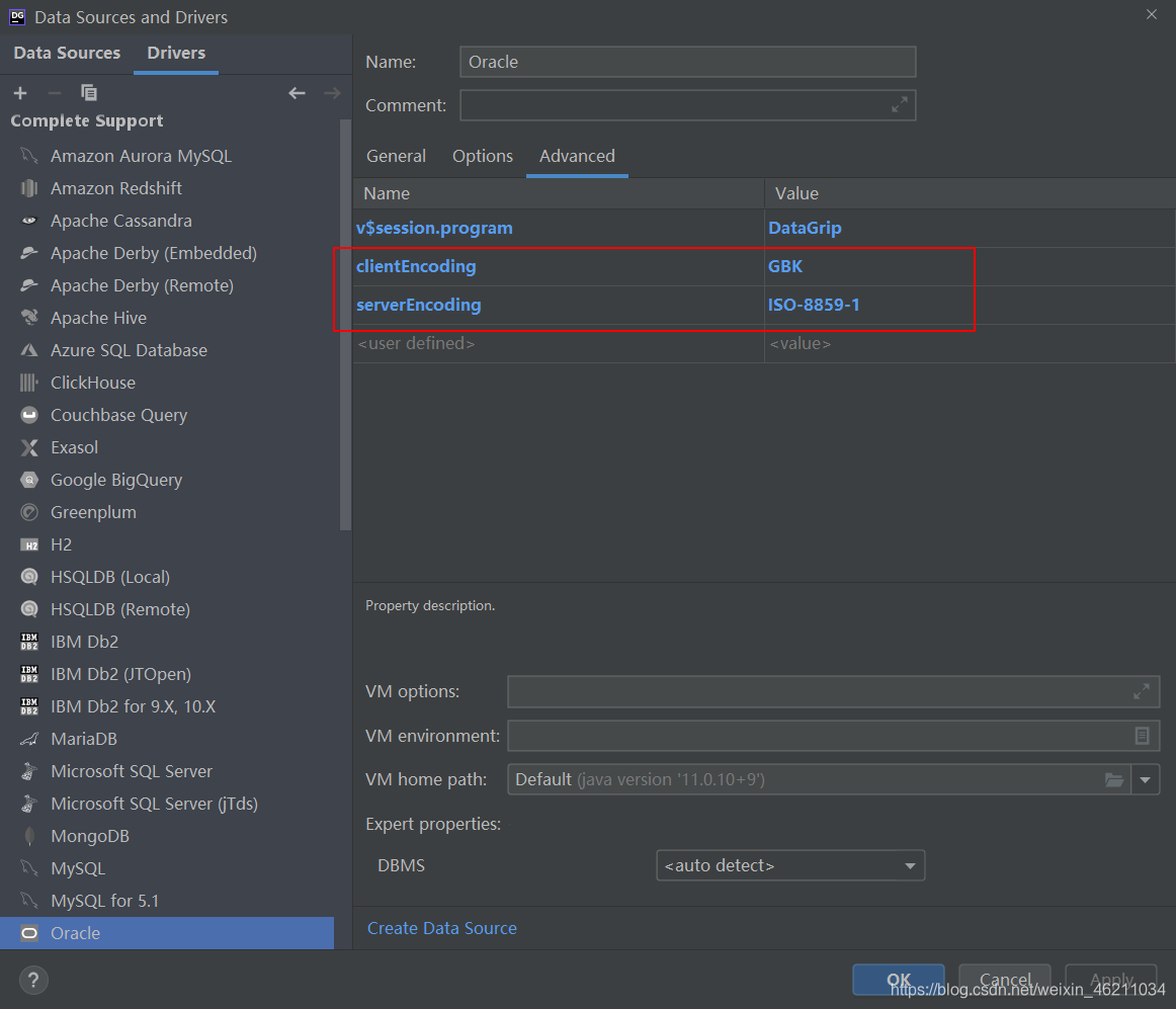datagrip添加druid驱动解决Oracle乱码_jdbc:wrap-jdbc:-CSDN博客