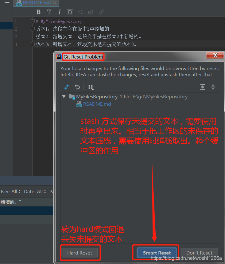 IDEA Git Reset 选项说明-CSDN博客