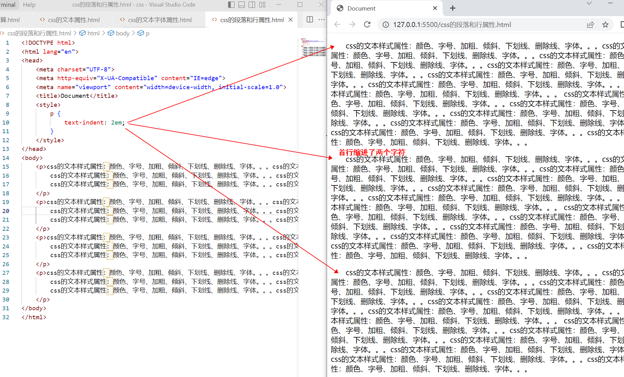 〖大前端 基础入门三大核心之css篇⑨〗 Css3文本的常用文本样式属性之段落和行的属性css常用的段落属性 Csdn博客 