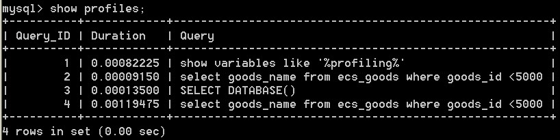 Mysql自带profiling性能分析工具使用分享_show variables like "%profiling%-CSDN博客