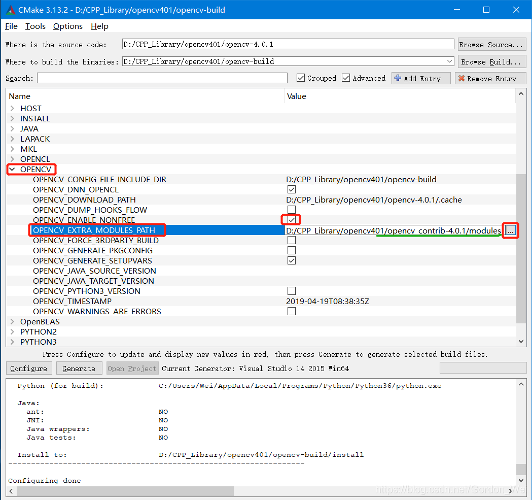 【OpenCV】opencv4 + opencv_contrib 4 + VS2015-VS2019的编译_vs2015编译opencv4-CSDN博客