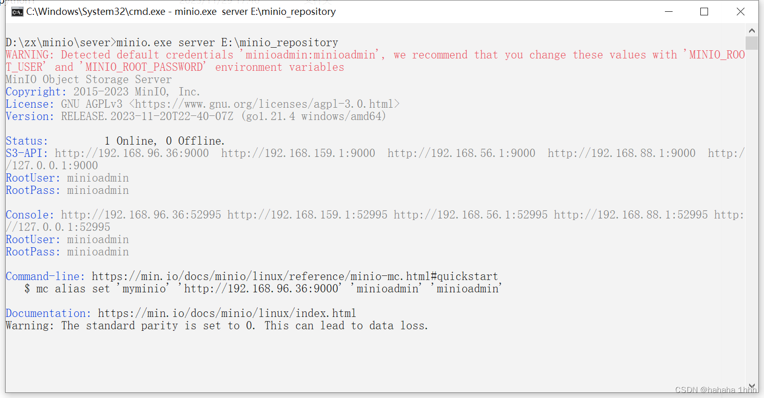 minio minio.exe 和 mc.exe的使用_minio mc.exe-CSDN博客