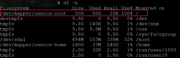 CentOS7上lvm分区调整（resize2fs: Bad magic number in super-block while trying to open ...）-CSDN博客