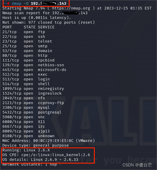 NMAP使用_利用nmap扫描metasploitable上的dvwa登录账号和密码-CSDN博客