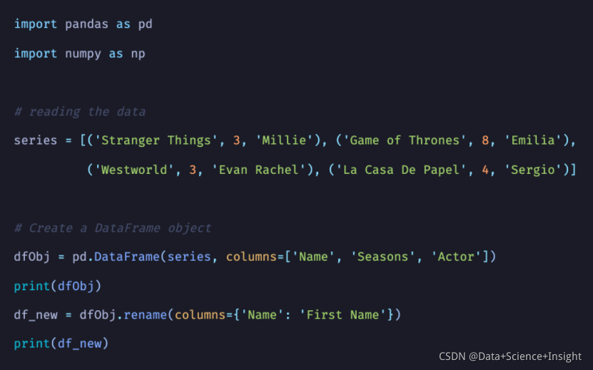pandas重命名列名称、数据列名称重命名(Rename Column Names): rename、set_axis、df.columns_df2.columns.names是什么意思-CSDN博客