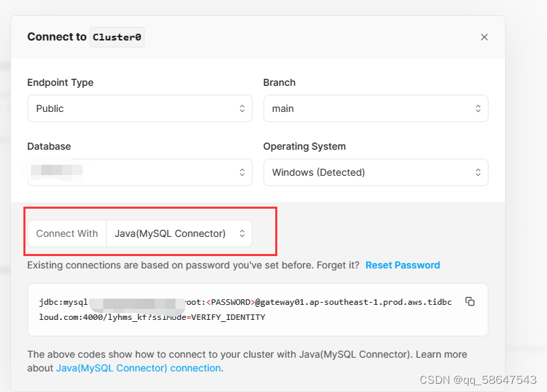 tidb Cloud 连接spring boot 项目_springboot tidb-CSDN博客