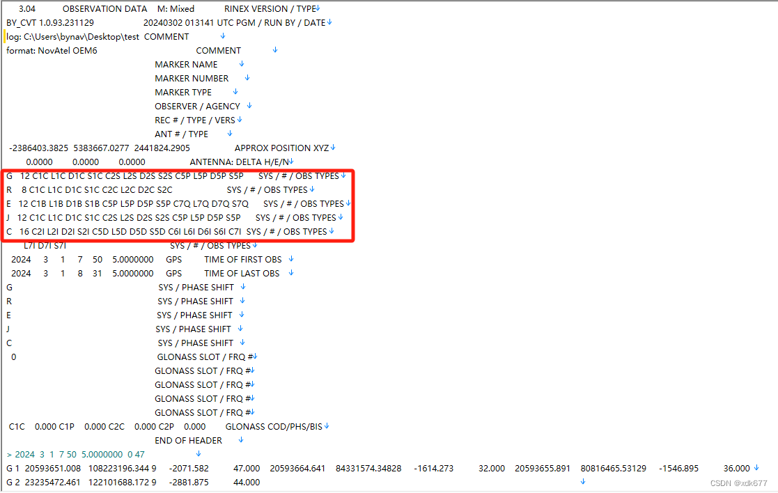 RINEX 3.04 文件中的观测代码-CSDN博客