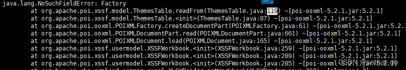 poi jar包报错：java.lang.NoSuchFieldError:Factory_java.lang.nosuchfielderror: factory-CSDN博客