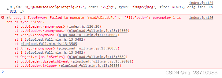 PLUPLOAD 上传 FAILED TO EXECUTE ‘READASDATAURL‘ ON ‘FILEREADER ...