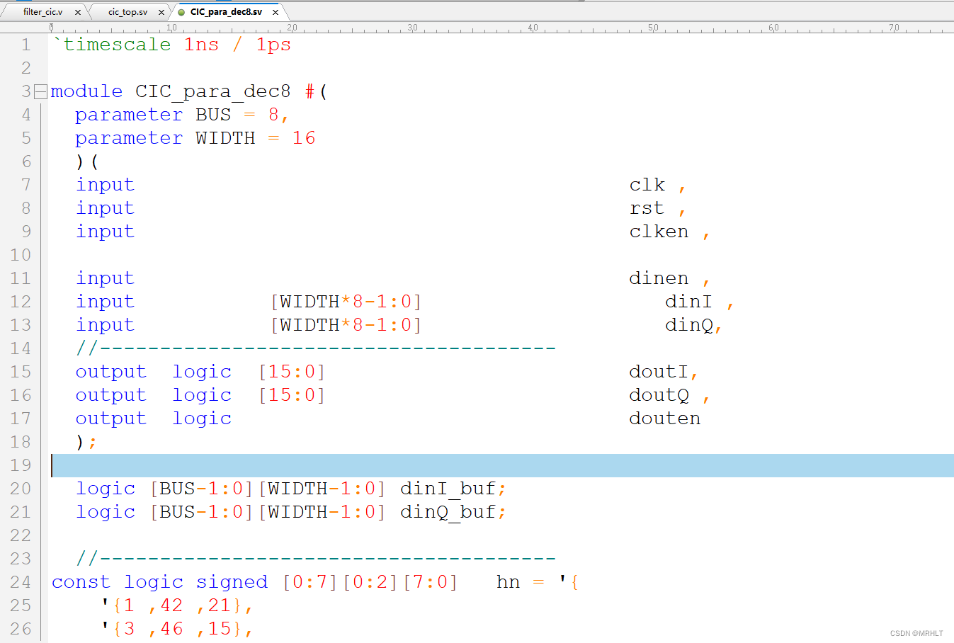 并行CIC抽取和内插滤波器仿真与FPGA实现_cic抽样-CSDN博客