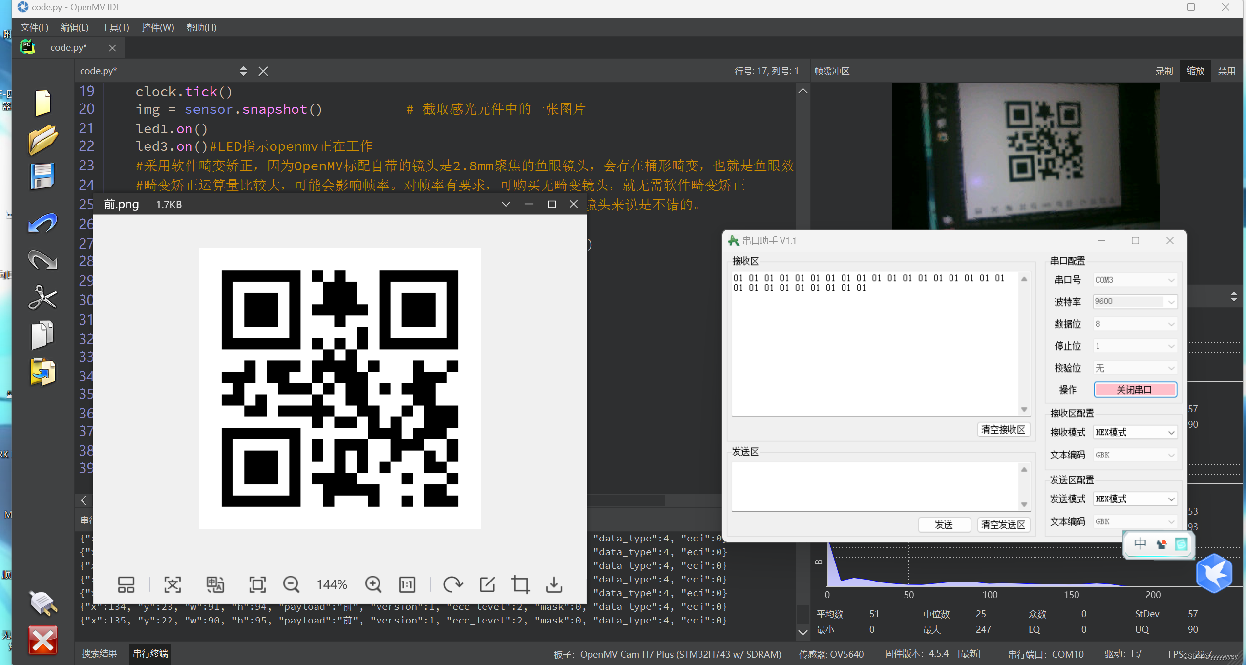 openmv识别二维码向串口发数据_计算机视觉_yyyyyyysy-2048 AI社区