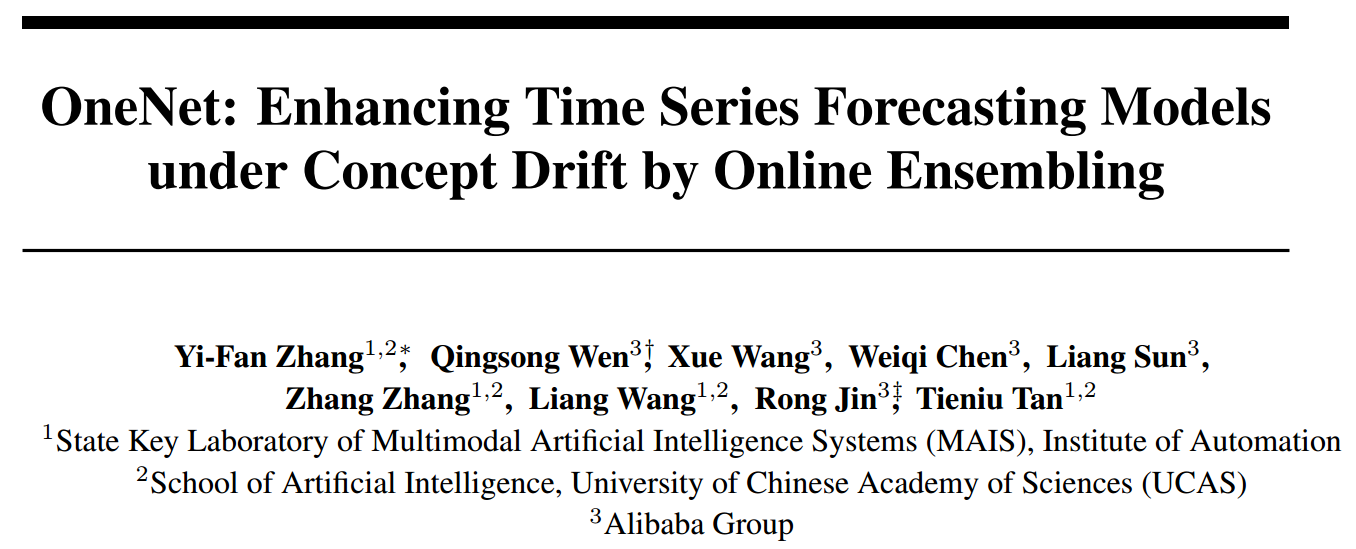 论文解读20——OneNet: Enhancing Time Series Forecasting Models under Concept Drift by Online ...