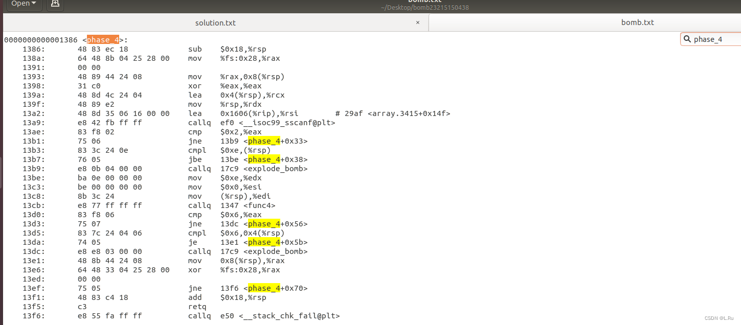 计算机系统基础--实验二BinaryBomb实验报告-CSDN博客