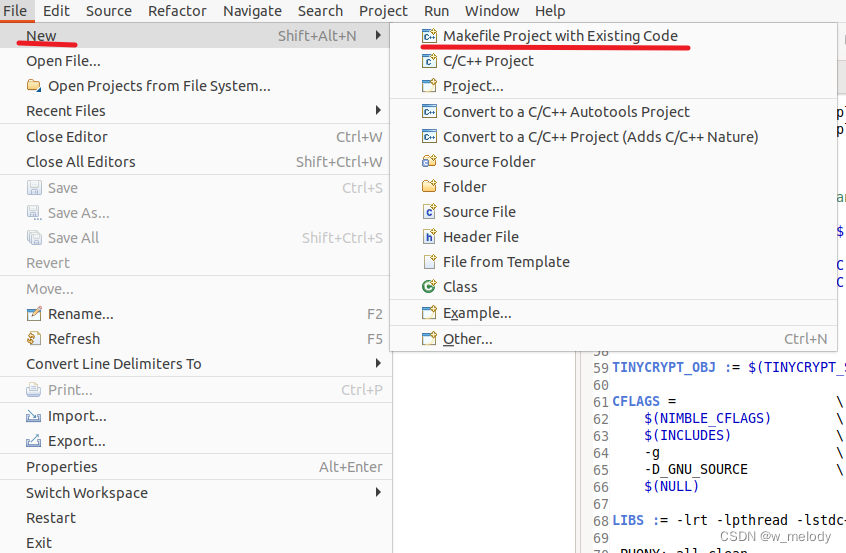 Eclipse创建C Project选择项目自身的Makefile_eclipse c++ 指定makefile-CSDN博客