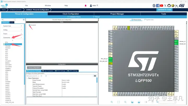STM32H7系列FDCAN配置成经典CAN的经验教程和注意事项_stm32h7 can-CSDN博客