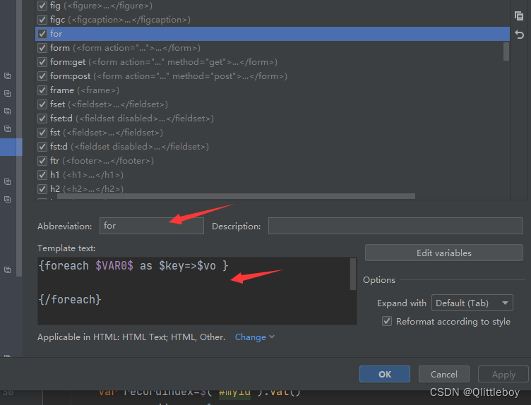 PHPstorm设置自定义代码自动提示，实现HTML页面的模版标签的提示_phpstorm 代码提示-CSDN博客