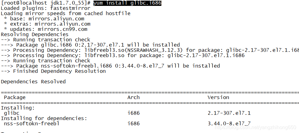 centos7安装jdk后报错 -bash: /usr/local/java/jdk1.7.0_55/bin/java: /lib/ld-linux.so.2: bad ELF ...