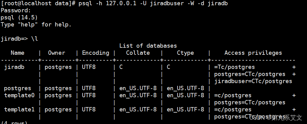 安装postgresql 数据库_psql -h 127.0.0.1-CSDN博客