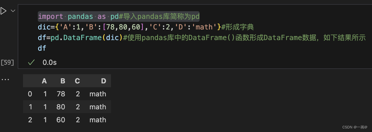 Pandas库的使用：基本的创建数据框练习dataframe基本练习 Csdn博客
