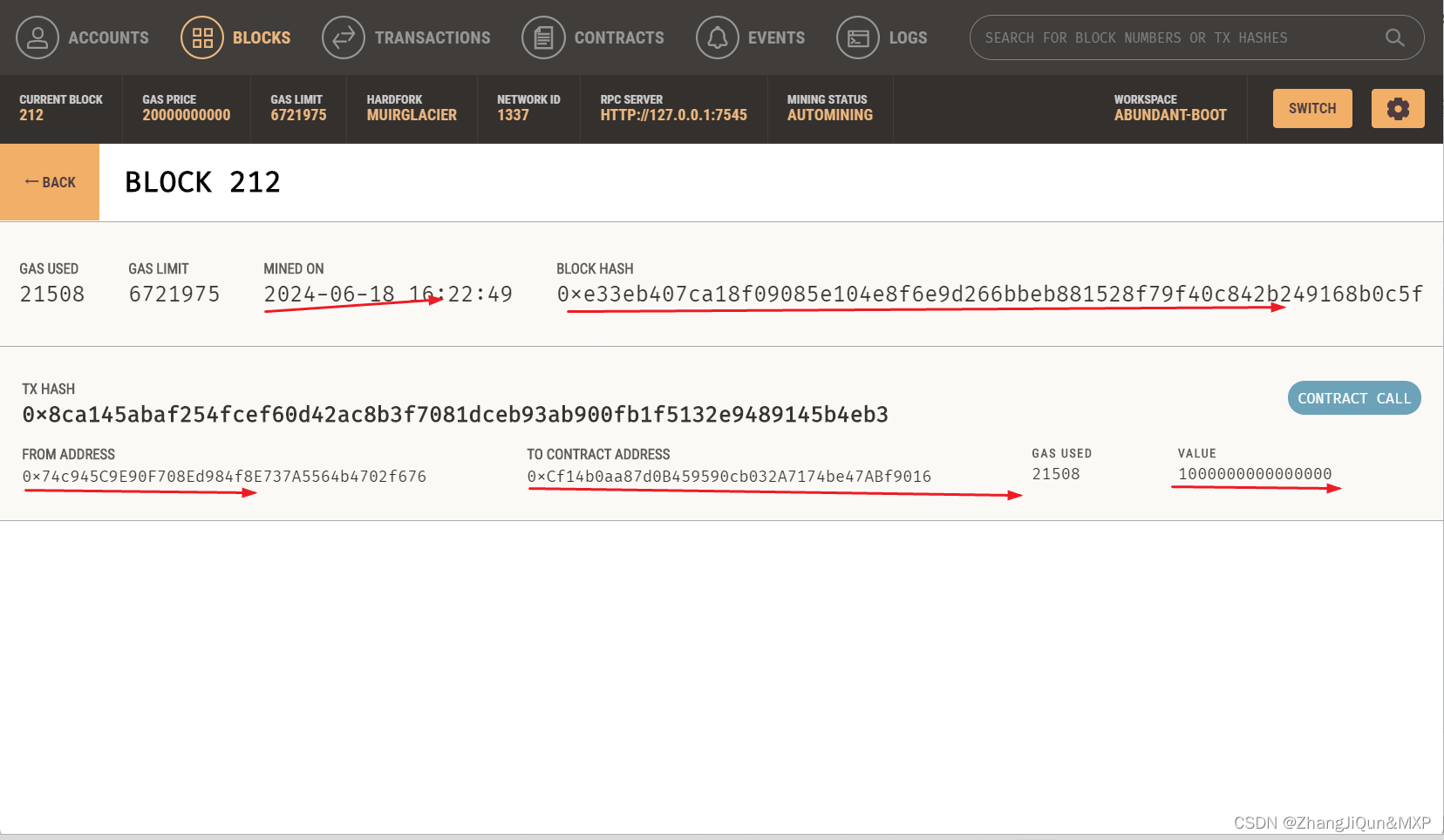 区块链中块的结构,VM Exception while processing transaction: revert‘，TypeError(“Transaction had invalid ...