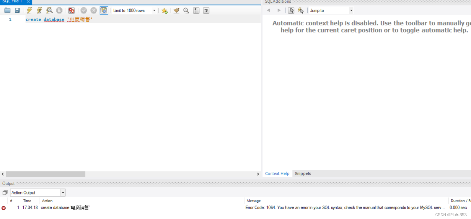 求助！！！用sql创建数据库老报错，怎么回事？_错误 27506。 执行 sql 脚本 createdatabase.sql1 时出错。 行 15。-CSDN博客