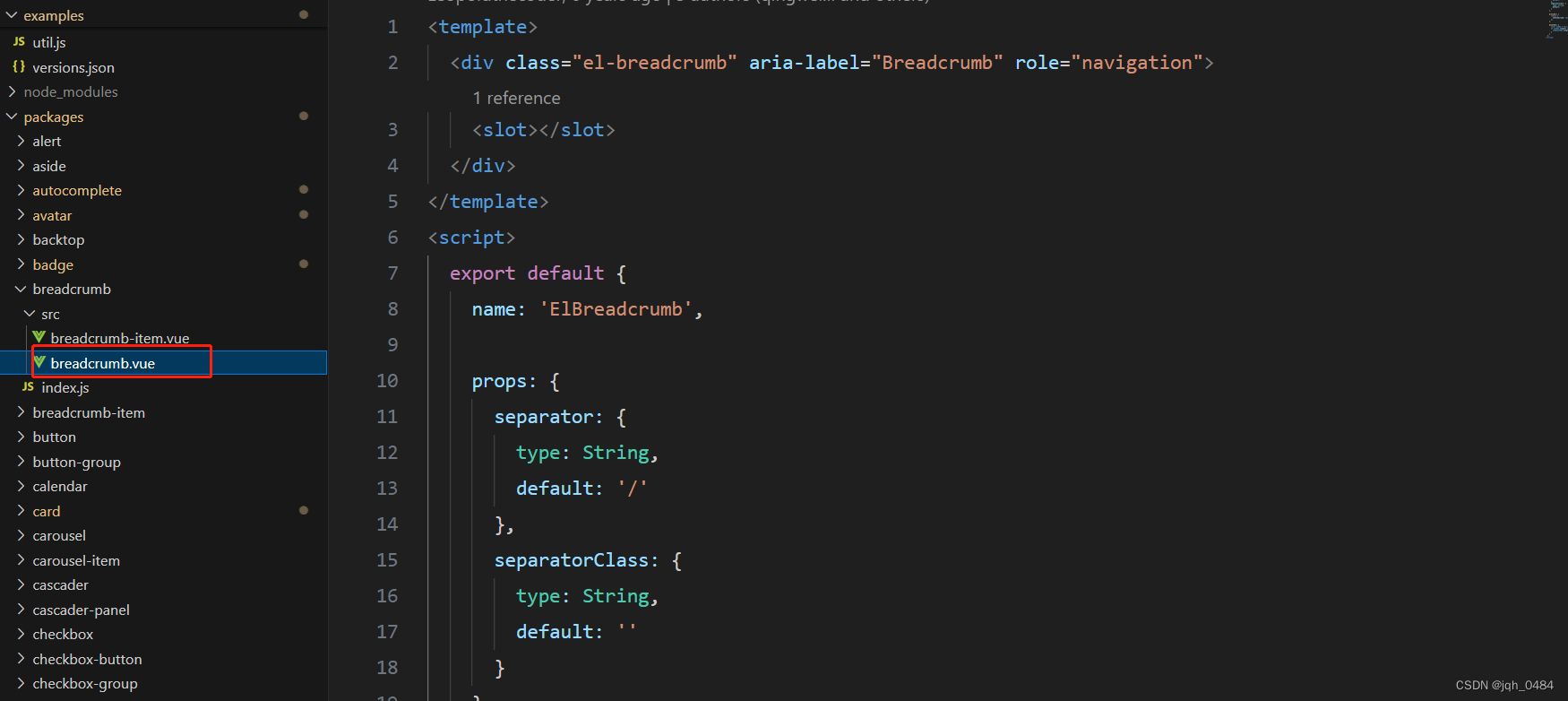 element-ui breadcrumb 组件源码分享_breadcrumb组件-CSDN博客