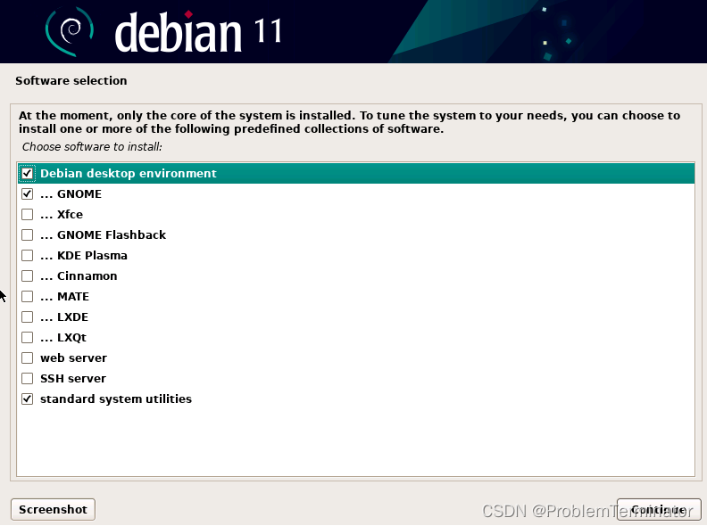 解决虚拟机安装debian系统报错The failing step is: Select and install software_debian安装失败 选择并安装软件-CSDN博客