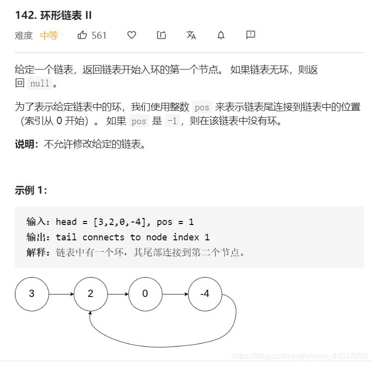 Leetcode142（力扣142）：环形链表II-CSDN博客