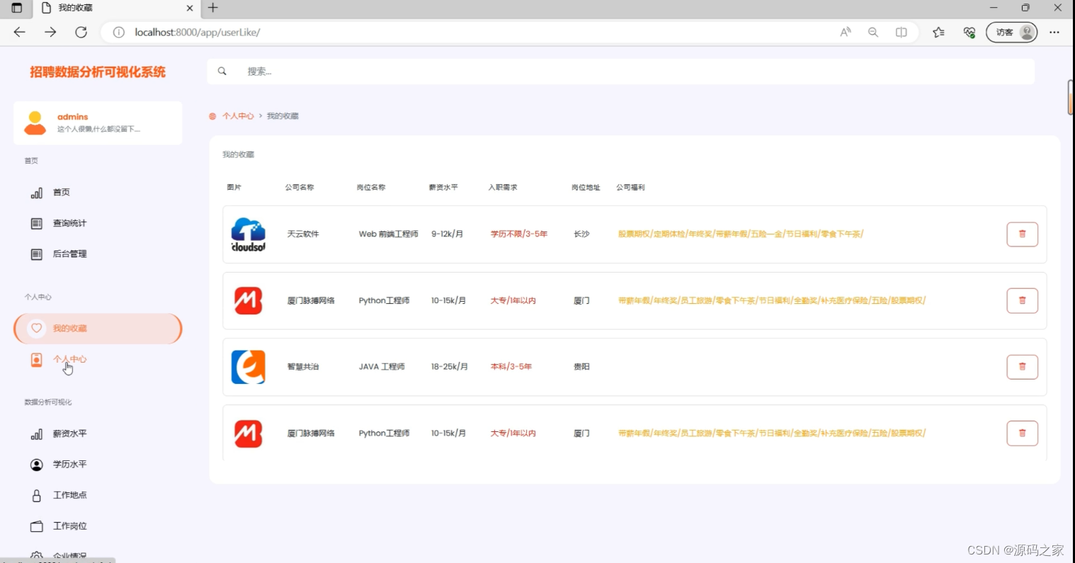 基于pythondjango的项目实战 招聘数据分析可视化系统爬虫boss直聘附源码毕业设计毕业设计boss直聘岗位数据分析python实现源码 Csdn博客