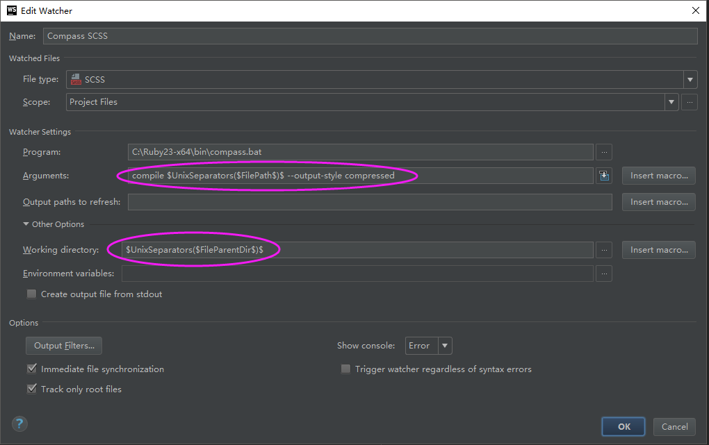 在Webstorm中配置Compass Watcher-CSDN博客