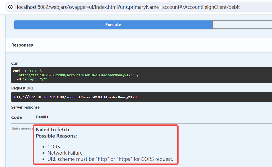 Swagger API 文档 | 网关集成 SpringDoc 后 Swagger 报错：Failed to fetch. Possible Reasons_ CORS Network ...