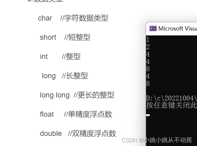 c语言-初识数据类型_c语言 short char long-CSDN博客