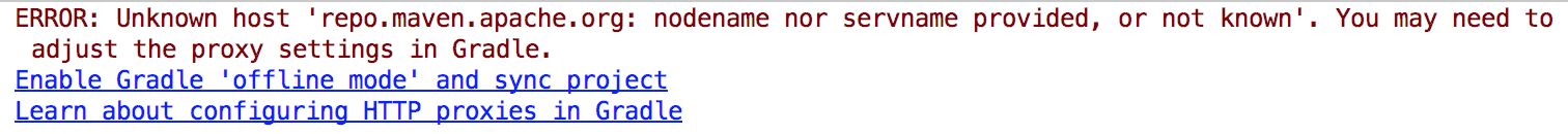 ERROR: Unknown host ‘repo.maven.apache.org: nodename nor servname provided, or not known‘(2020/ ...