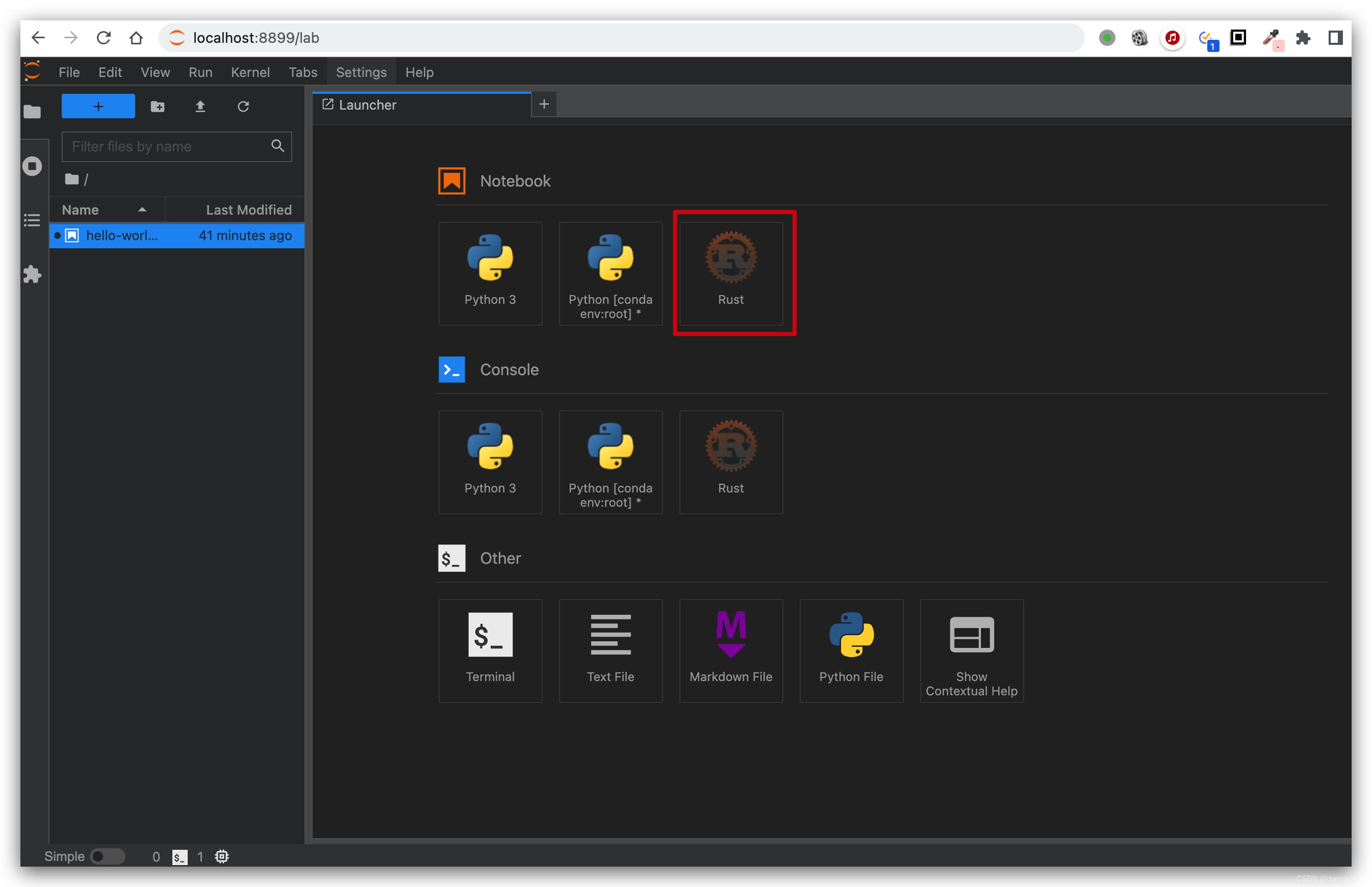 使用 Docker 快速搭建 Rust 的 Jupyter Notebook_rust jupyter-CSDN博客