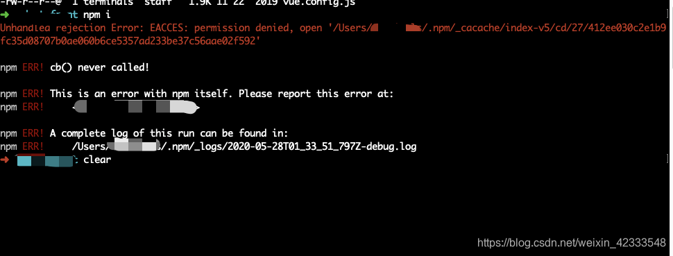 Unhandled rejection Error: EACCES: permission denied_typeerror: permissions check failed-CSDN博客