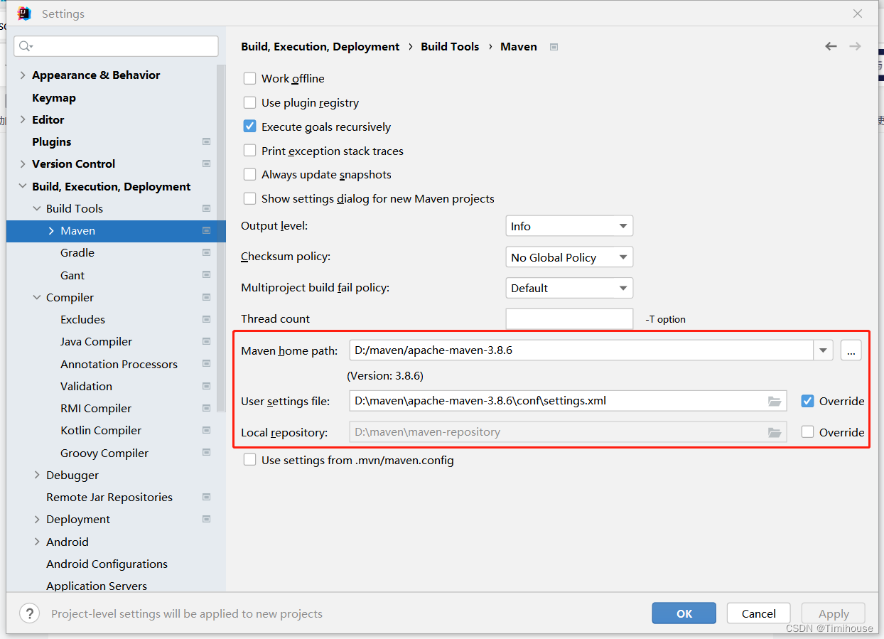 IDEA2022.2配置以及创建Maven工程以及进行依赖配置_idea2023.2怎么设置maven-CSDN博客