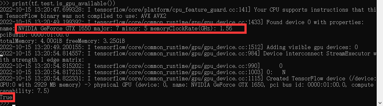 GTX1650 + tensorflow 配置方法 ------Python-3.7+cudatoolkit-10.0.130+cudnn-7.6.0+tensorflow-gpu==1.13 ...