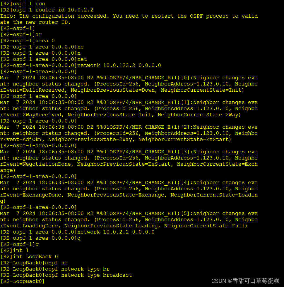 1. OSPF 基础实验（三）：邻接关系和 LSA_ip 地址设置及 ospf 区域划分如图所示,注意 r2 的 loopback0 、r5 的 loo-CSDN博客