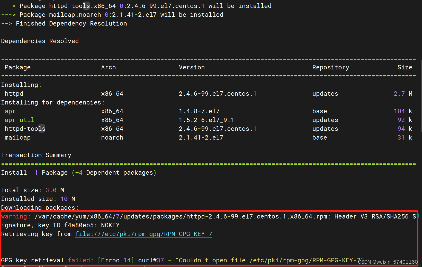 报错GPG key retrieval failed: [Errno 14] curl#37 - “Couldn‘t open file /etc/pki/rpm-gpg/RPM-GPG ...