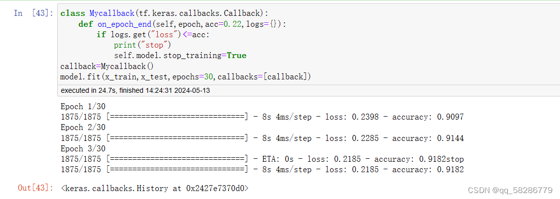 tensorflow通过callback提前停止训练_python tensorflow 提前终止训练-CSDN博客