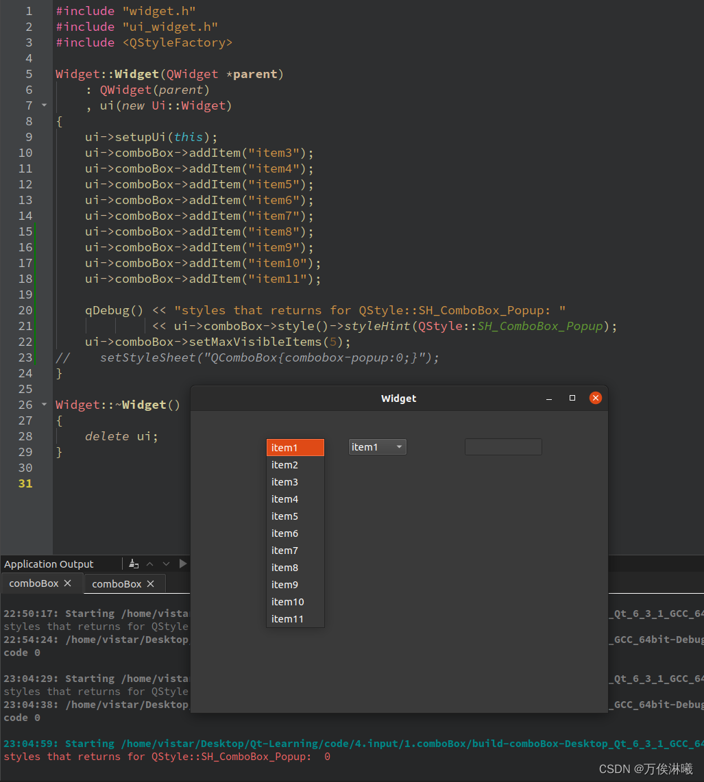 [Qt 教程之Widgets模块] —— QComboBox 组合框_qt组合框-CSDN博客